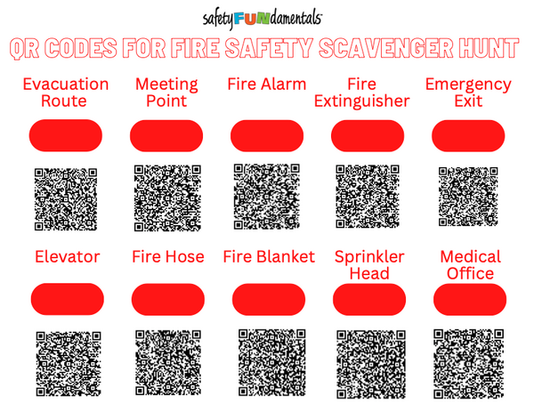 QR Code Fire Safety Scavenger Hunt - SafetyFUNdamentals